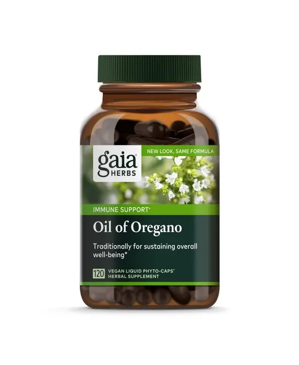 GAIA HERBS Oil Of Oregano Immune And Antioxidant Support Supplement To Help Sustain Overall Well-being - No Color