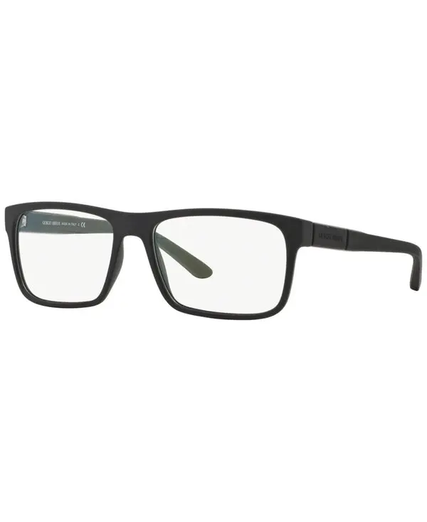 Giorgio Armani Ar7042 Rectangle Eyeglasses - Rubber Bla