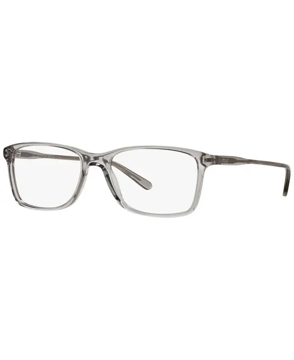 Polo Ralph Lauren Rectangle Eyeglasses - Semi-shiny Transparent Gray
