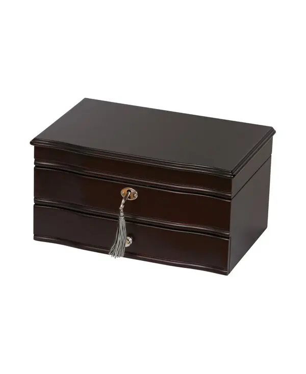 MELE & CO Davina Locking Jewelry Box - Dark Brown