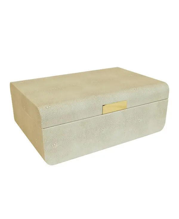MELE & CO Leather Jewelry Box - Cream
