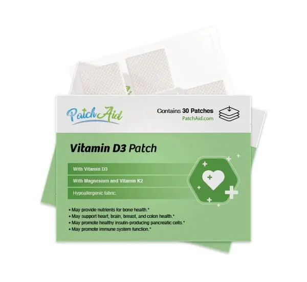 PATCHAID Vitamin D3 With K2 Vitamin Patch - White