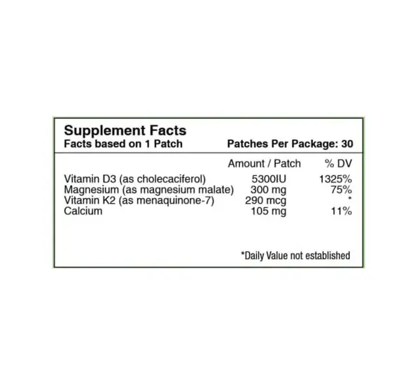 PATCHAID Vitamin D3 With K2 Vitamin Patch