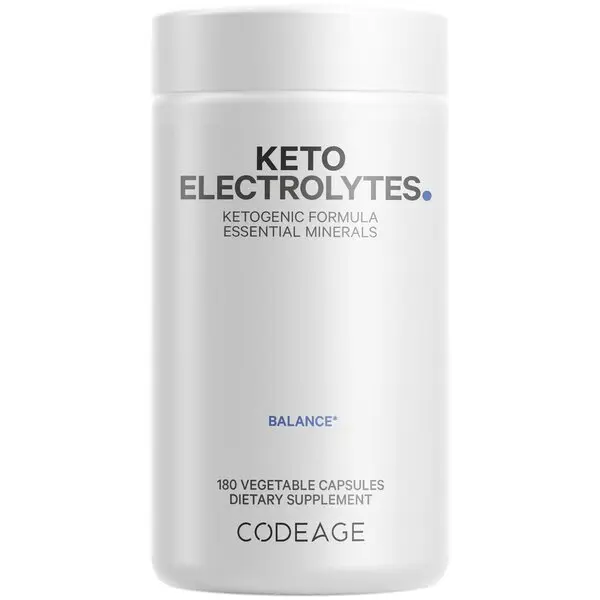 CODEAGE Keto Electrolytes Supplement – Electrolyte Tablets W Magnesium - White