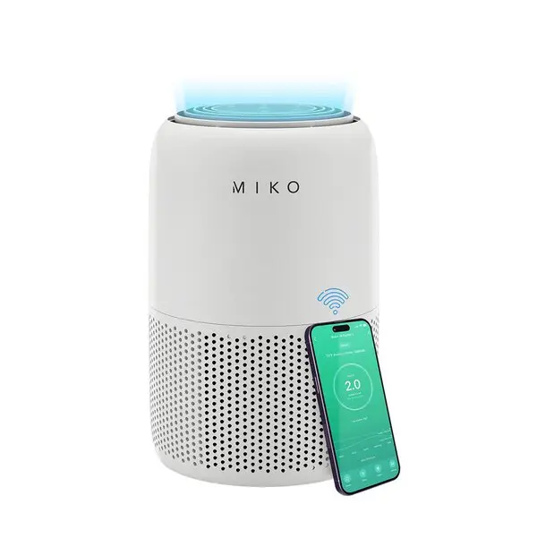 MIKO Hepa Smart Air Purifier Up To 770 Sqft App Controlled - White