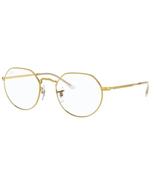 Ray-ban Jack Optics Irregular Eyeglasses - Gold-tone