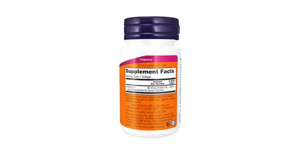 NOW FOODS Vitamin D-3 - No Color