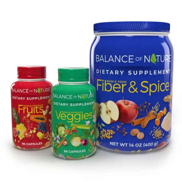 BALANCE OF NATURE Whole Health System Whole Food Fruits & Veggies And Fiber & Spice Supplements - No Color