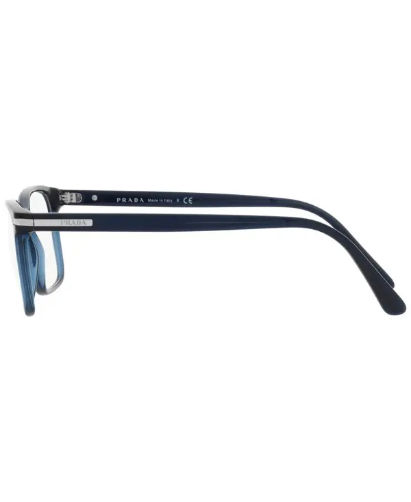 Prada Rectangle Full Rim Eyeglasses - Blue Crystal