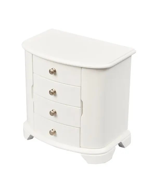 MELE & CO Kaitlyn Upright Musical Wooden Jewelry Box - White