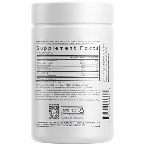 CODEAGE Calcium 250mg Supplement