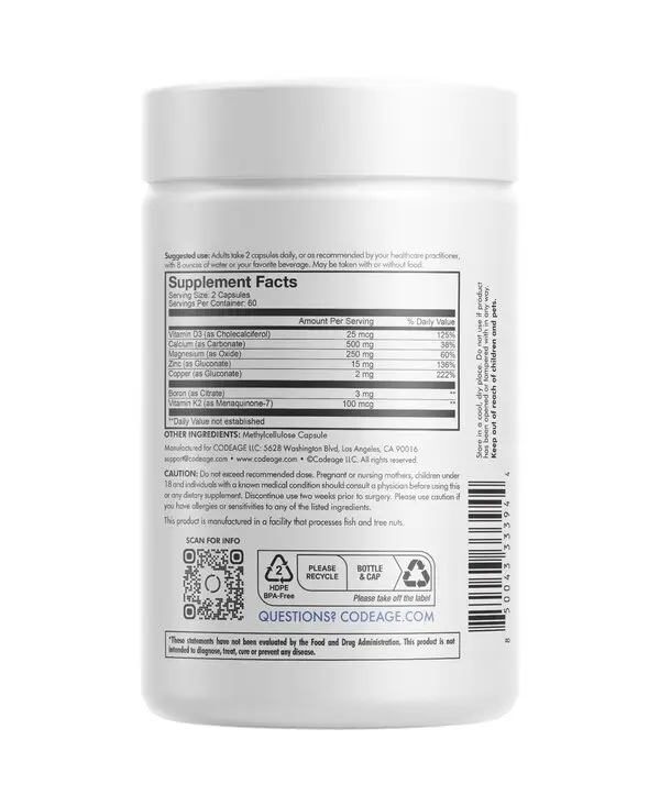 CODEAGE Calcium 250mg Supplement