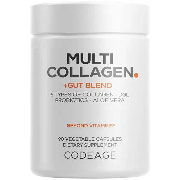 CODEAGE Multi Collagen + Gut Blend Supplement - White