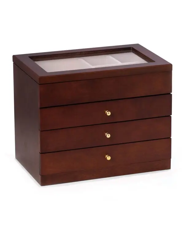 BEY-BERK Solid Wood Jewelry Box - Multi