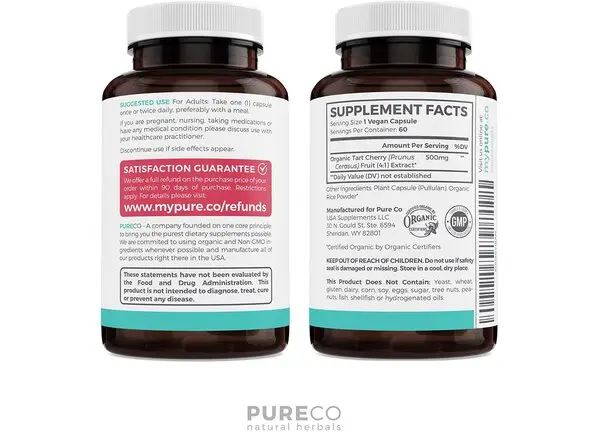 PURE CO. Tart Cherry Capsules