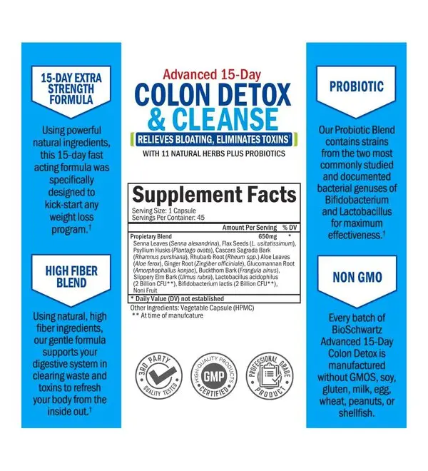 BIOSCHWARTZ Colon Cleanser & Detox For Weight Loss