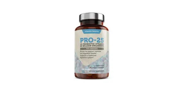 VITAMIN BOUNTY Pro-25 Probiotic Veggie Capsules - No Color