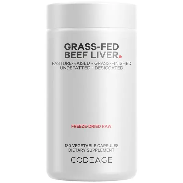 CODEAGE Grass Fed Beef Liver Supplement Superfood - White