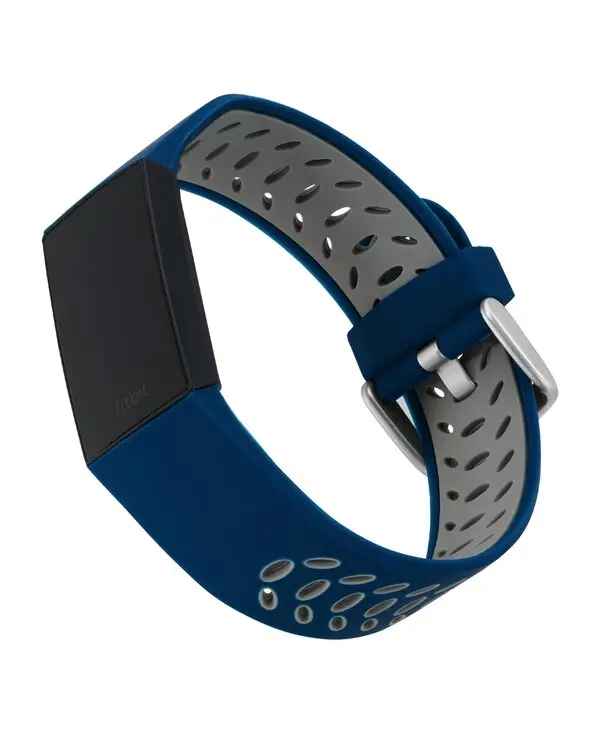 WITHIT Silicone Sport Band For Fitbit Charge 3 & 4 - Blue,gray