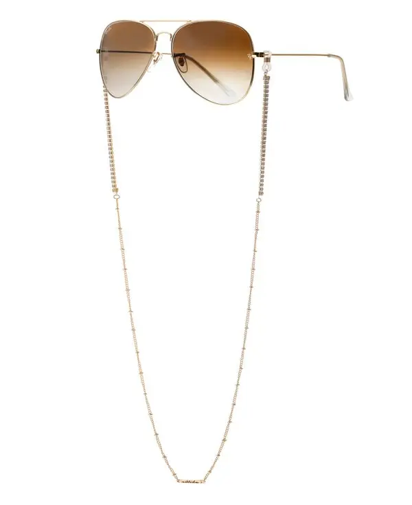 Ettika Crystal Shores Glasses Chain - Gold-plated