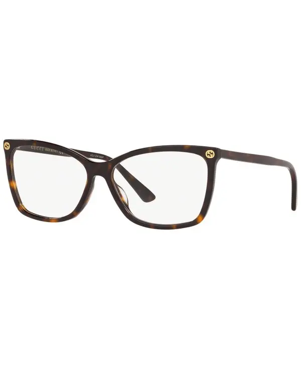 Gucci Gg0025o002 Oval Eyeglasses - Havana