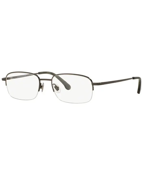 Brooks Brothers Half Rim Eyeglasses - Dark Gunmetal Titanium