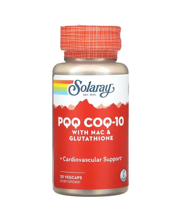 SOLARAY Pqq Coq-10 With Nac & Glutathione 30 Vegcaps - Assorted Pre-pack (see Table 9