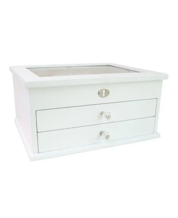 MELE & CO Lili Wooden Jewelry Box - White