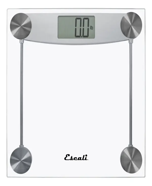 ESCALI Glass Chrome Bathroom Scale - Clear