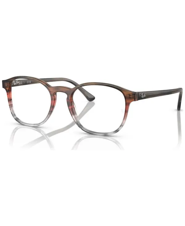 Ray-ban Phantos Eyeglasses - Striped Brown,red
