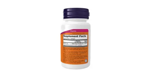 NOW FOODS Vitamin D-3 - No Color