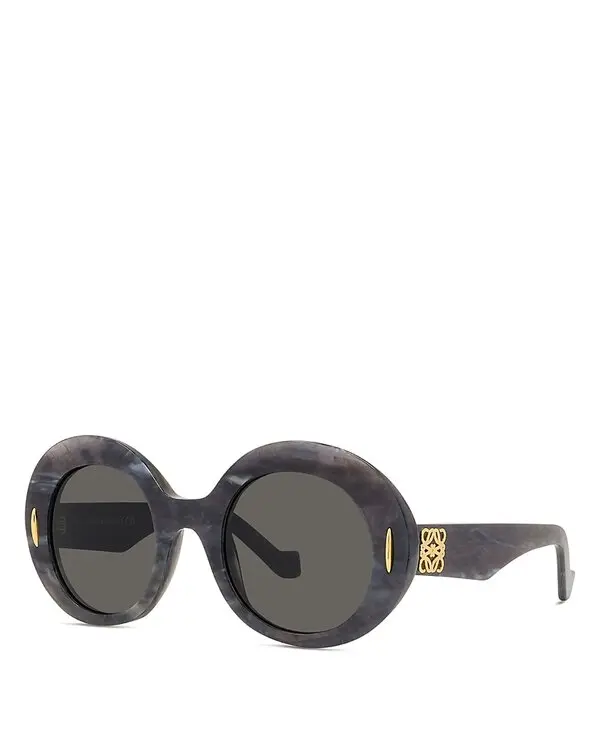 Loewe Anagram Oval Sunglasses, 50mm - Gray/gray Solid