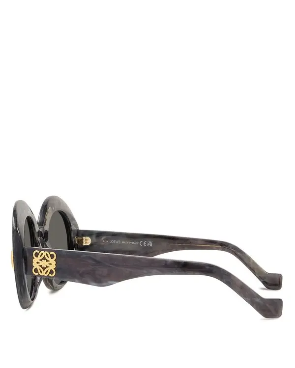 Loewe Anagram Oval Sunglasses - Gray/gray Solid
