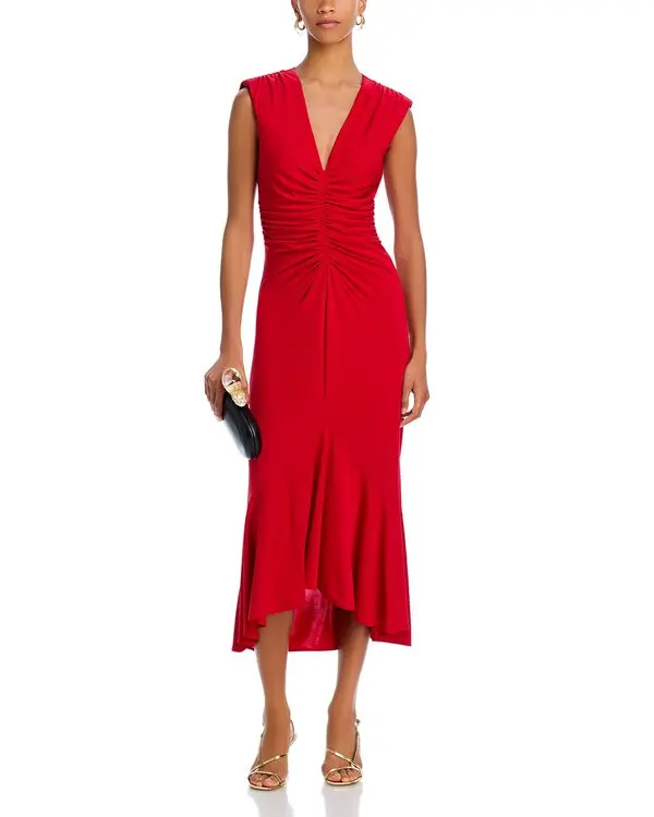 sachin and babi light blue dress Cinq à Sept Dianne Cap Sleeve Midi Dress In Candy Apple - 75% Off