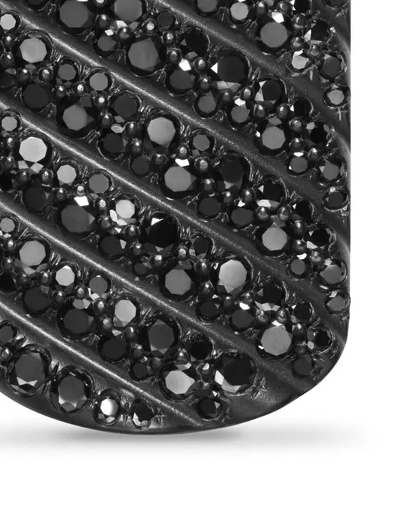 David Yurman Sculpted Cable Tag Pendant - Black