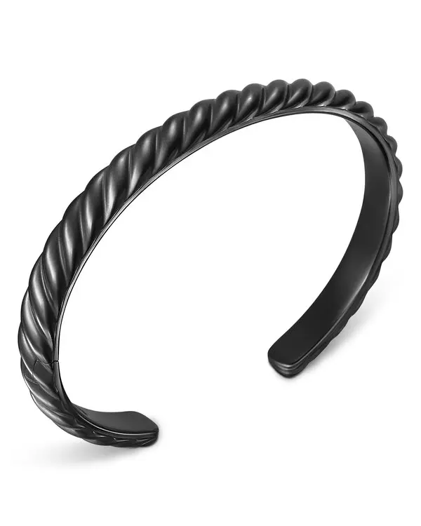 David Yurman Sculpted Cable Cuff Bracelet - Black