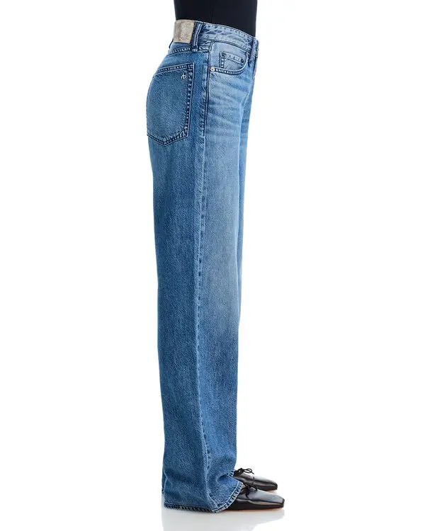 Rag & Bone Logan Featherweight High-rise Wide-leg Jeans