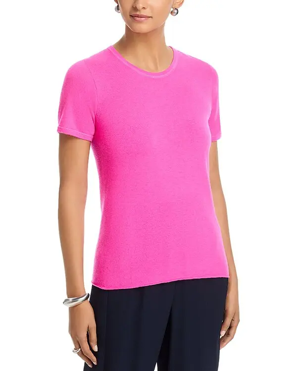 Majestic Filatures Cashmere Crewneck Tee - Rose Fluoride