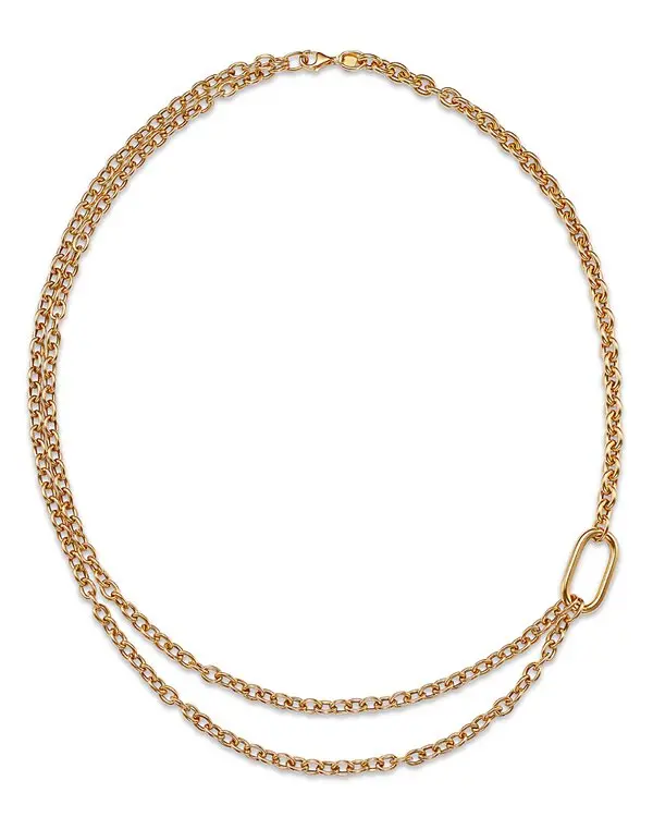 Bloomingdale'S Double Row Layered 14k Yellow 18" Necklace - Gold