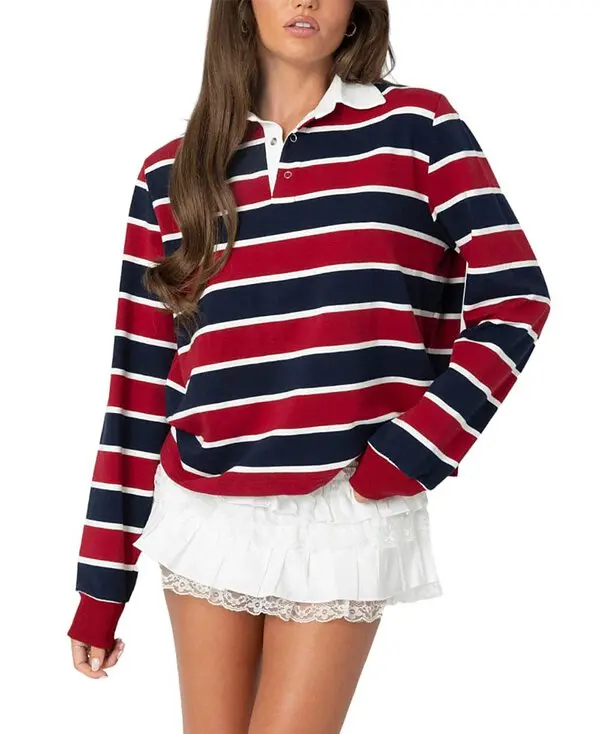 EDIKTED Hanna Striped Collared Shirt - Mix