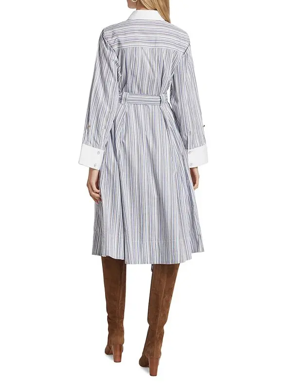 derek lam 10 crosby alana long sleeve shirt dress Anika Wrap Pleated Sweater Dress