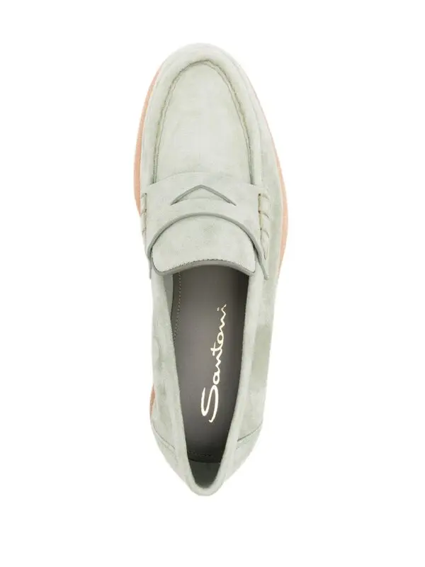 Santoni Suede Loafers