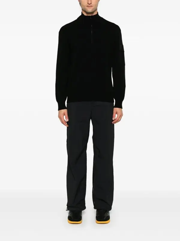 C.P. COMPANY Logo-patch Sweater - Black