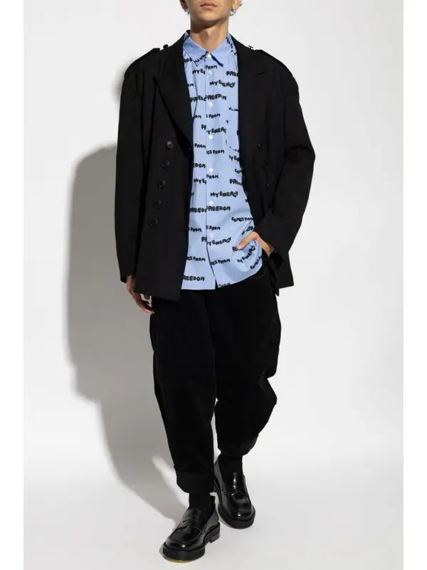 Comme Des Garçons Slogan-print Hirt