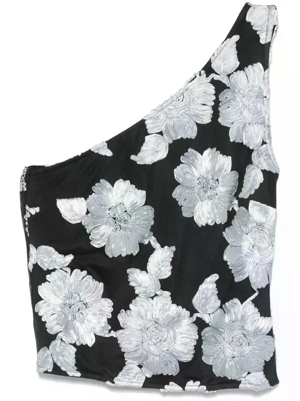 Remain Birger Christensen Flower Mesh Top - Black