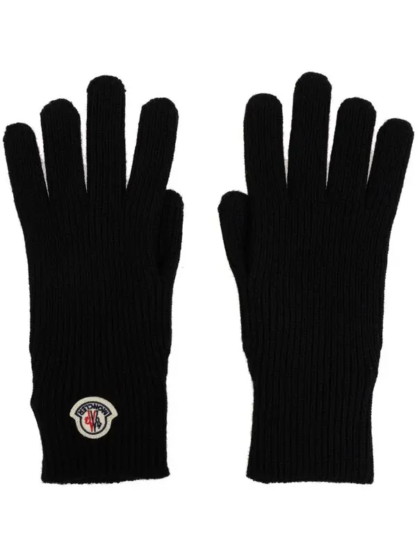 Moncler Logo-patch Gloves - Black