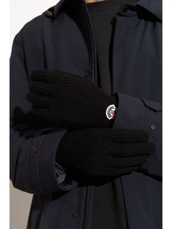 Moncler Logo-patch Gloves - Black