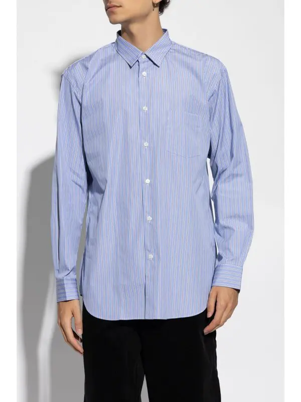 Comme Des Garçons Striped Buttoned Shirt