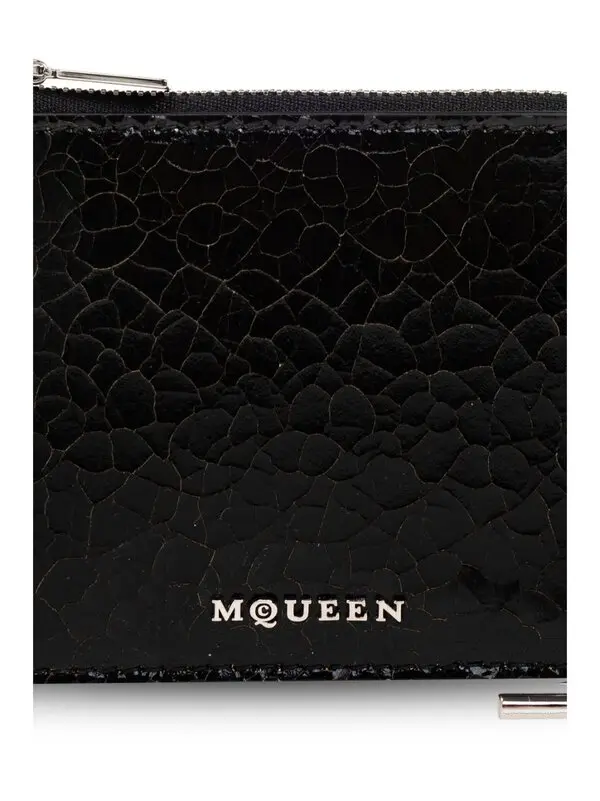 Alexander McQueen Leather Zip Card Holder