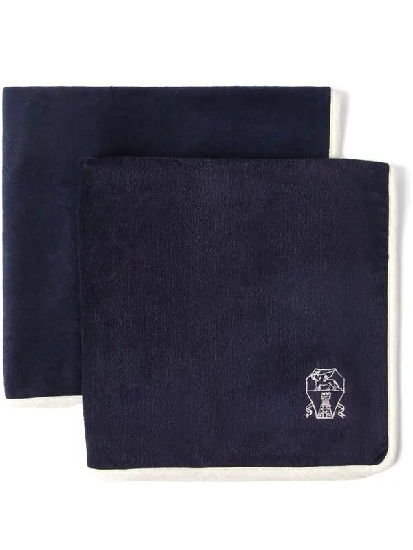 Brunello Cucinelli Terry-cloth Hand Towels - Blue